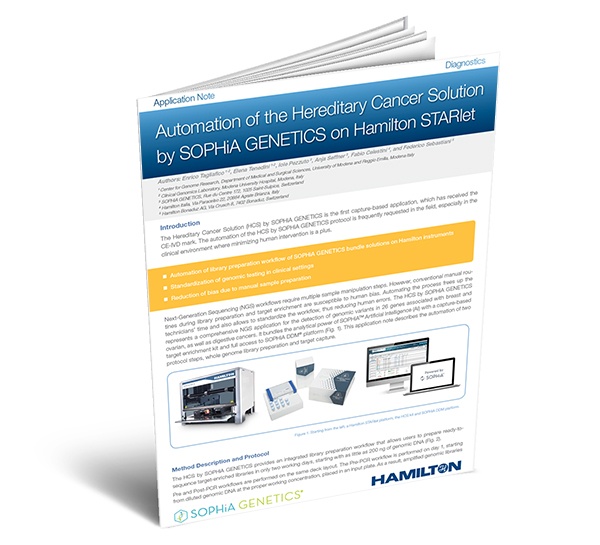 Automation Of The Hereditary Cancer Solution By Sophia Genetics On A Starlet